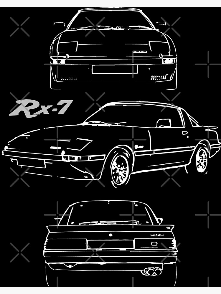 "1985 RX-7 Vintage JDM Car RX7 Japanese Collector Cars " Art Print by ...