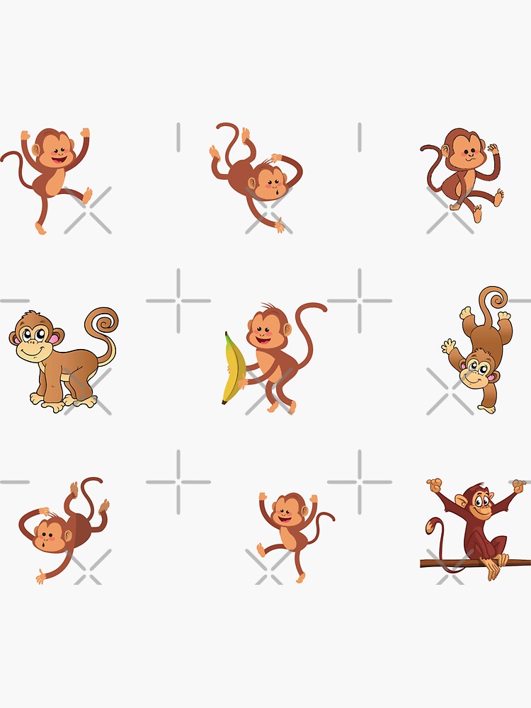 "Funny monkey" Sticker for Sale by jaimaa | Redbubble