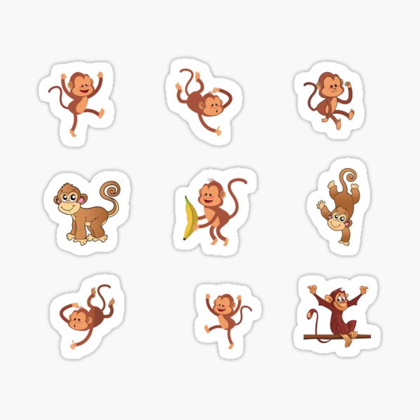 "Funny monkey" Sticker for Sale by jaimaa | Redbubble