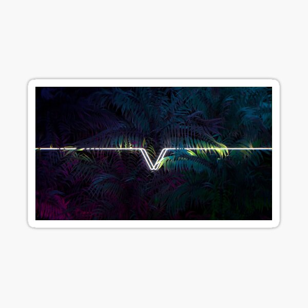 "Colorful Neon V" Sticker by Simplewolf | Redbubble