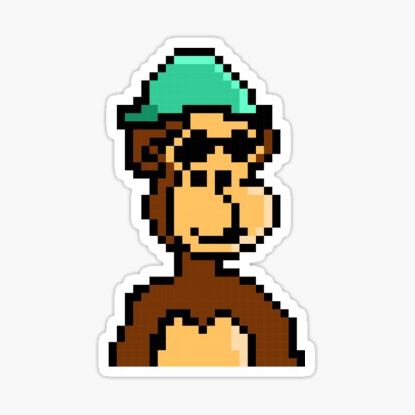 "MONKEY NFT,BORED APE" Sticker by luffy-store | Redbubble