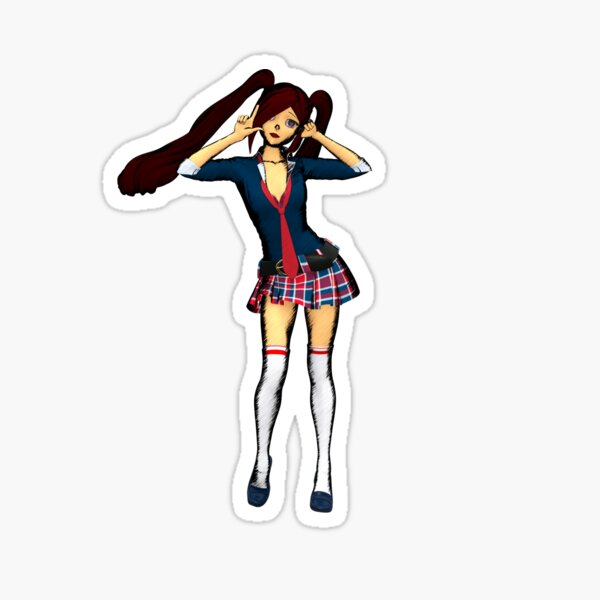 Manga School Girl Sticker For Sale By Pixelkummet Redbubble