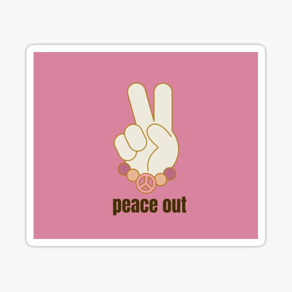 "Peace out" Sticker by Worldthings | Redbubble
