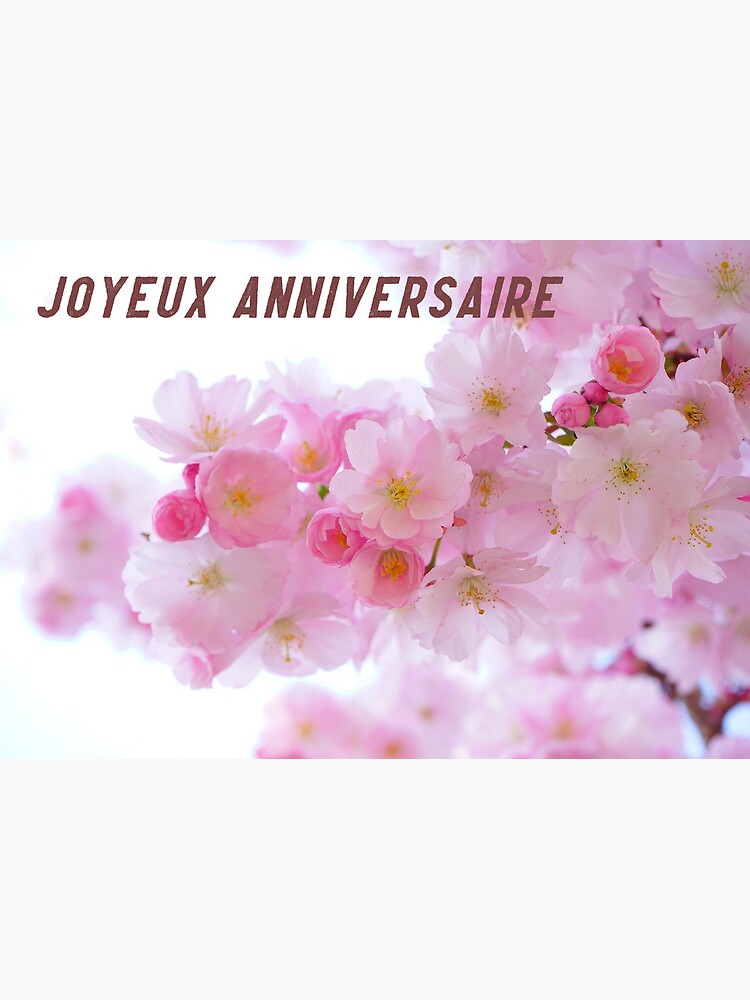 "French birthday card with text in french (carte d'anniversaire joyeux ...