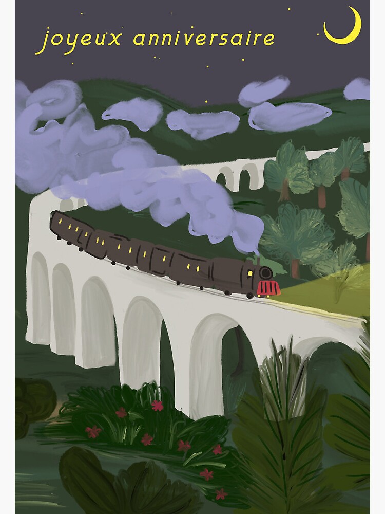 "French birthday card with text in french (carte d'anniversaire ...