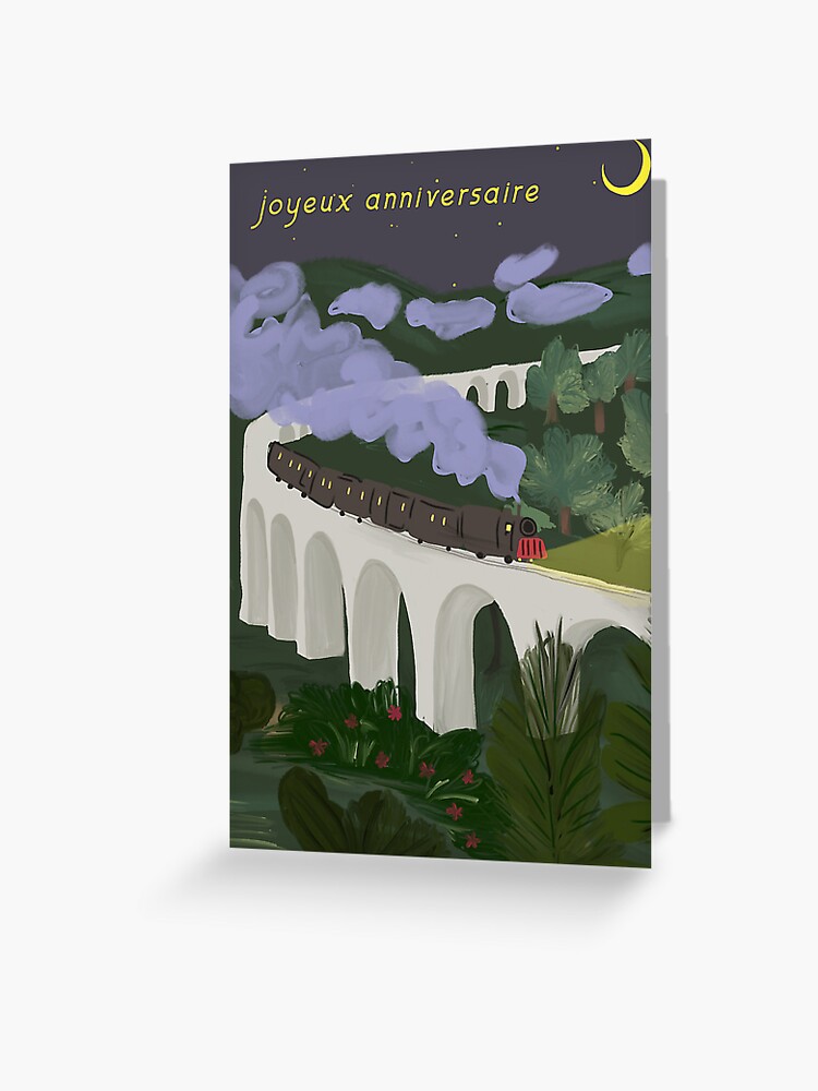 "French birthday card with text in french (carte d'anniversaire ...