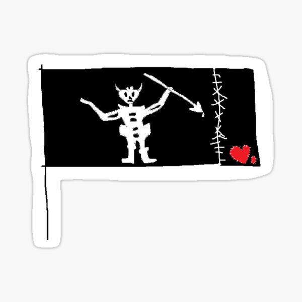 "blackbeard's flag" Sticker for Sale by genalatorre | Redbubble