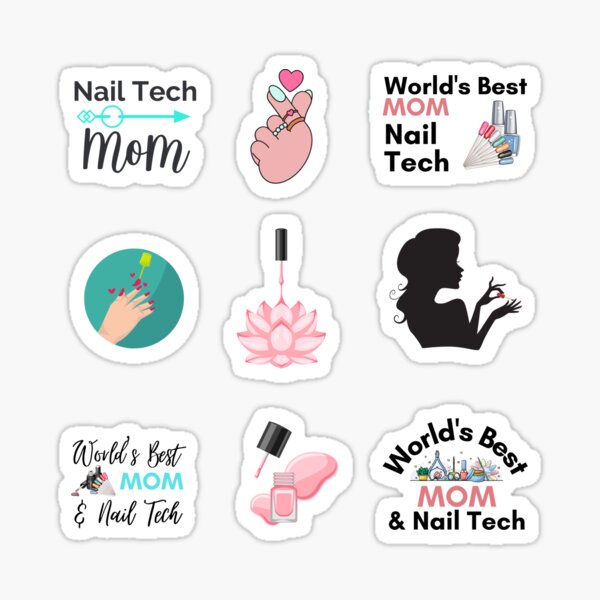 "Nail Tech Sticker/ Magnet Pack" Sticker by 306Biz | Redbubble