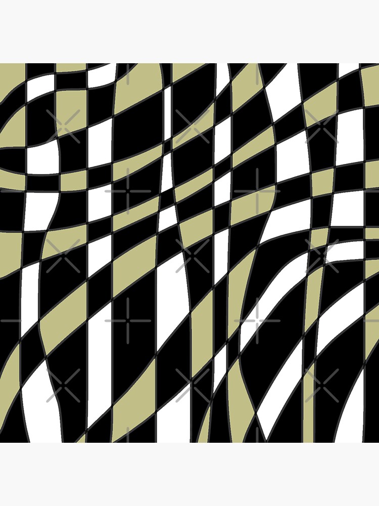"Wavy Check Grey White Black" Sticker for Sale by Mazipoodles | Redbubble
