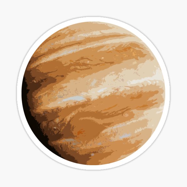 "Vintage Planet Artwork "Jupiter"" Sticker by divinedesignco | Redbubble