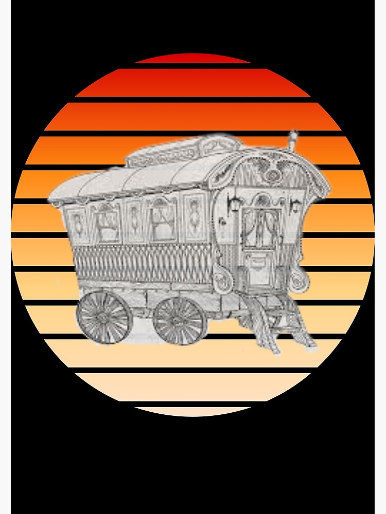 " Vardo, sunset ,Gypsy family with horse drawn wagon" Art Print for ...