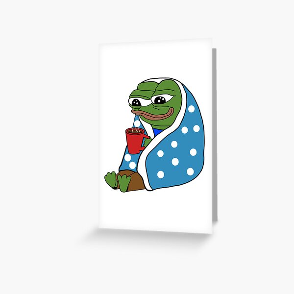 "Coffee Peepo" Greeting Card for Sale by moonman1232141 | Redbubble