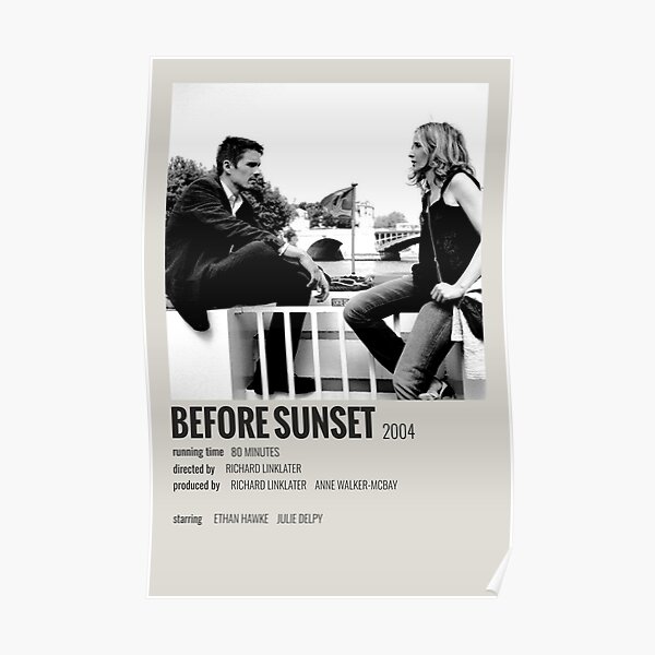 "Before Sunset (2004)" Poster for Sale by MoviePolaroid | Redbubble