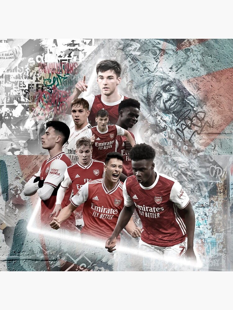 "Gabriel Martinelli Bayako Saka Emile Smith Rowe Posters" Photographic ...