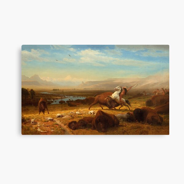 "The Last of the Buffalo | Albert Bierstadt | 1888 Wild West Buffalo ...