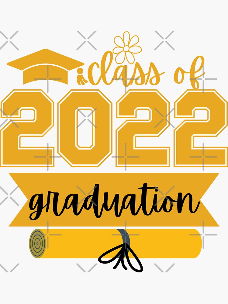 "Seniors Class of 2022 Graduation Retro " Sticker by BronikowskiART ...