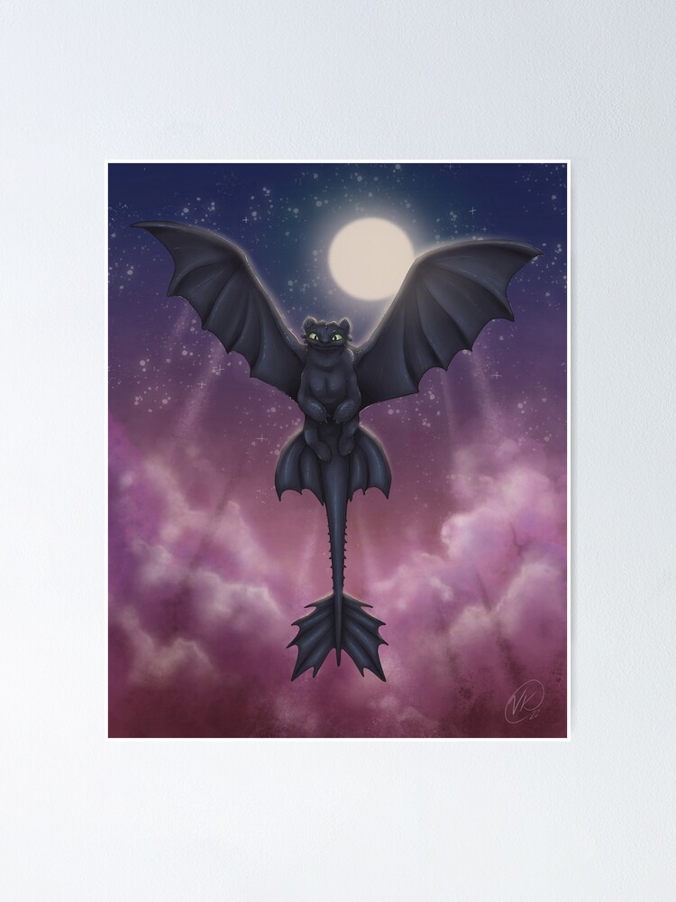 "Toothless" Poster by ValeriaKarasu | Redbubble