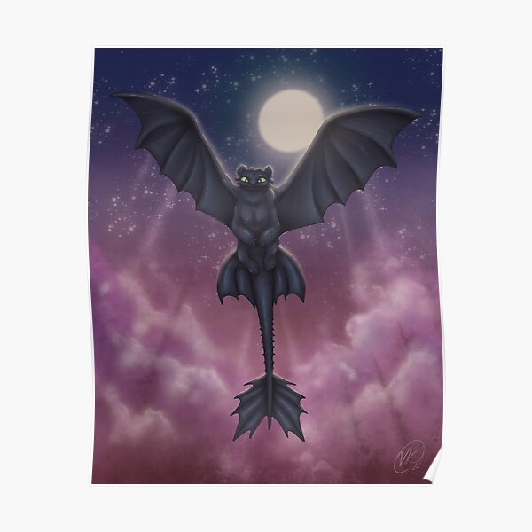 "Toothless" Poster by ValeriaKarasu | Redbubble