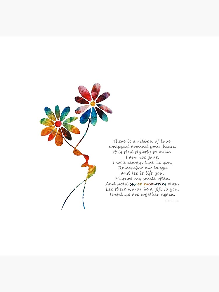 "Ribbon Of Love Floral Sympathy and Support Art" Poster for Sale by ...