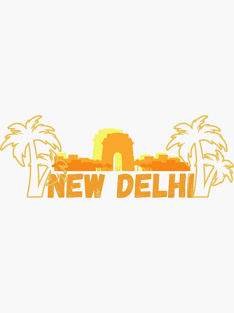 "New Delhi City The capital of lights India" Sticker by Royal-Azshop ...
