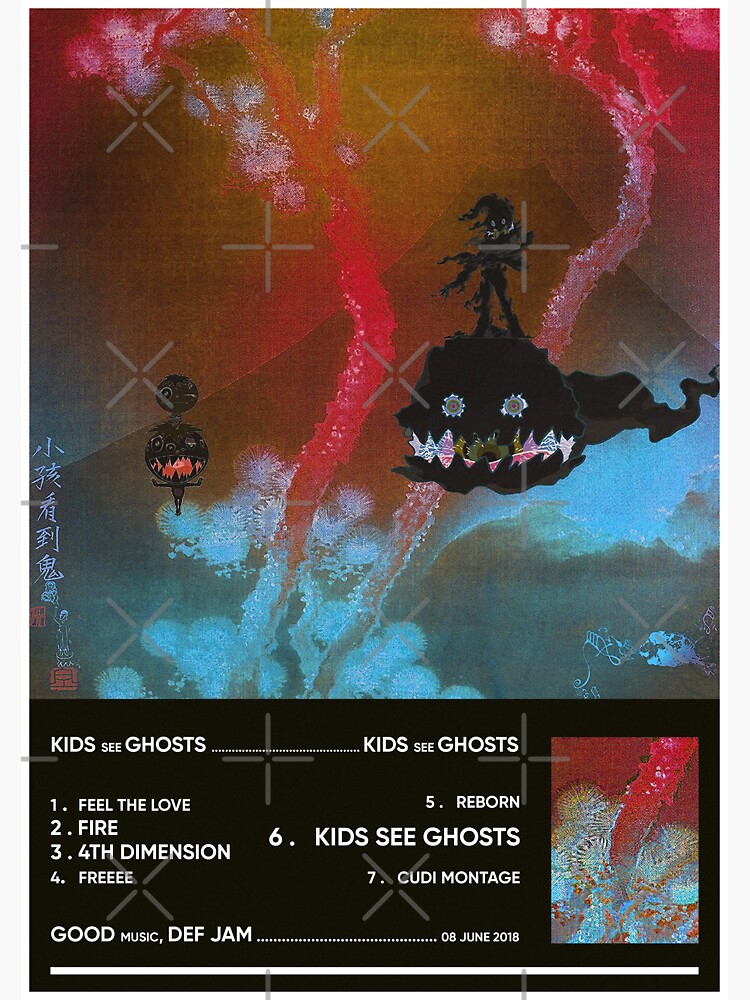 "Kids See Ghosts Aesthetic (Inverted)" Sticker by TOURETTESBOYLOL ...