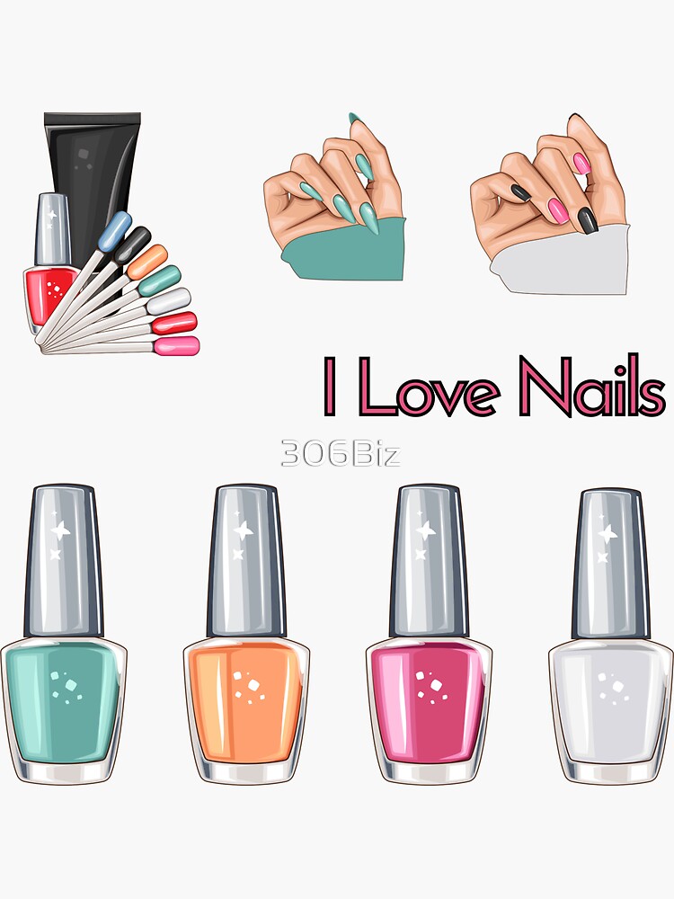 "Nail Tech Sticker/ Magnet Pack" Sticker by 306Biz | Redbubble