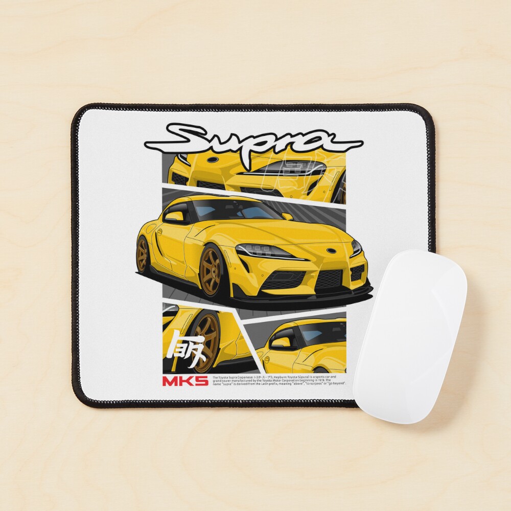 "Toyota Supra MK5 (Yellow)" Poster for Sale by haiproject | Redbubble