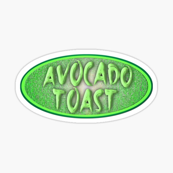 "Avocado Toast Love Vending Decal Style" Sticker for Sale by ...