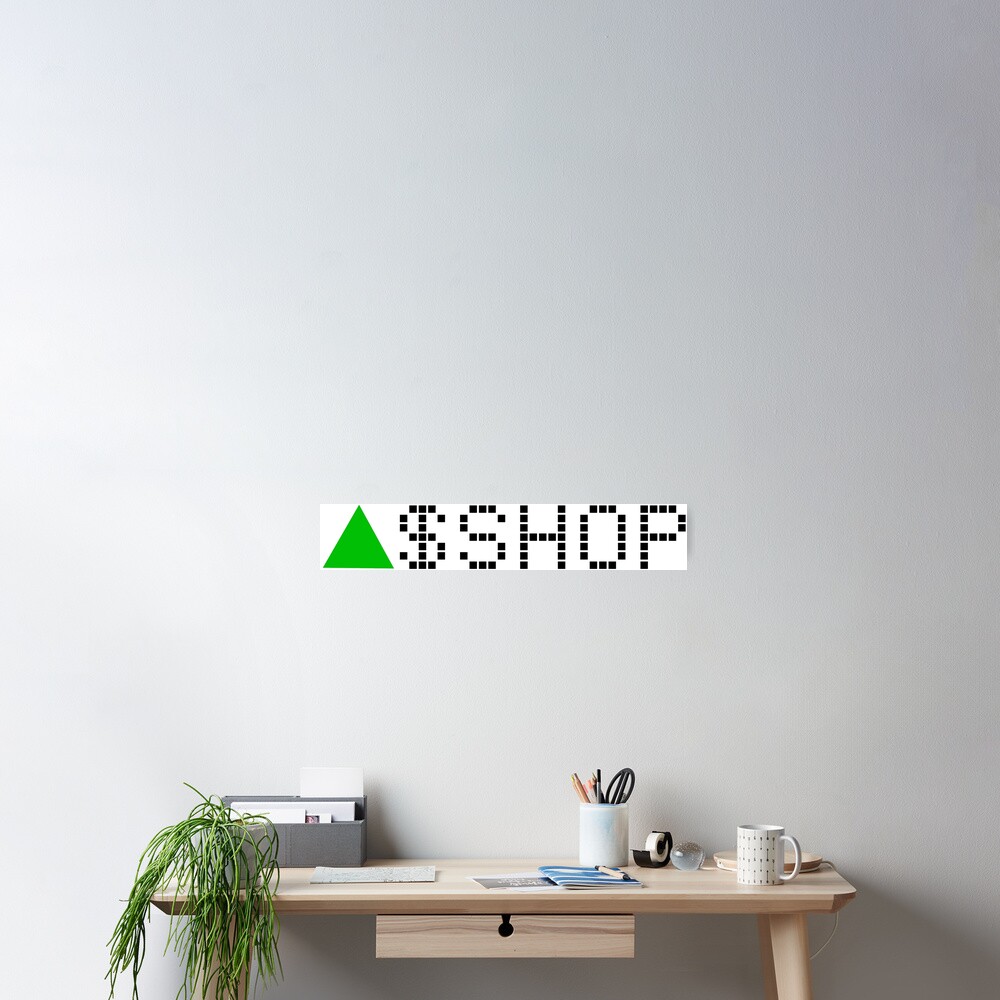 "Shopify Stock Ticker Green - Black Font" Poster by frankyou | Redbubble
