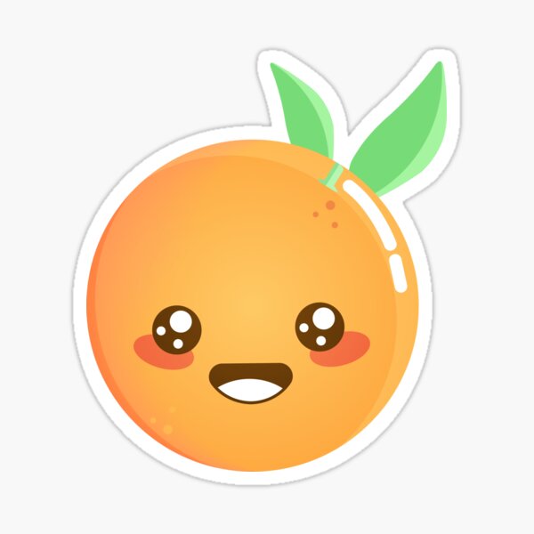 "Happy Orange , Cute Fruit" Sticker by KawaiSticker | Redbubble