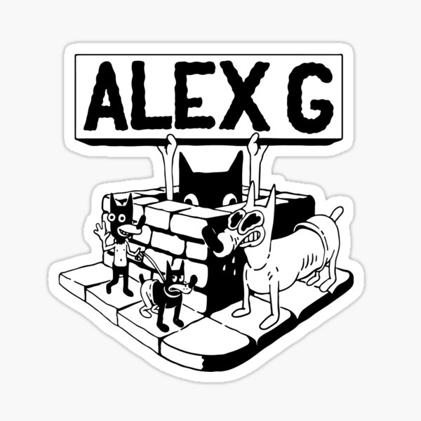 "(Sandy) Alex G Design" Sticker for Sale by MBREED | Redbubble