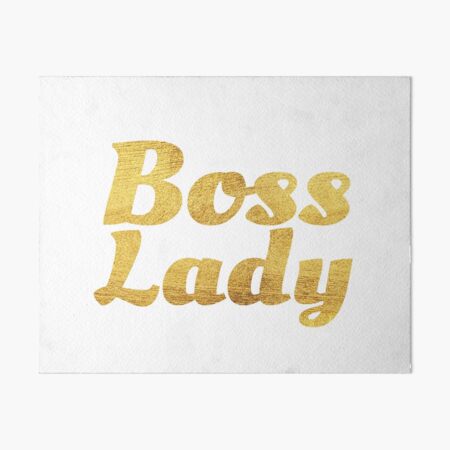 "Boss Lady in Cursive Gold" Art Board Print by KirstenJRenfroe | Redbubble
