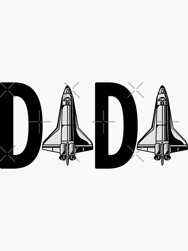 "Father's Day Dada 1st Fathers Day Funny Rocket Dad" Sticker for Sale ...