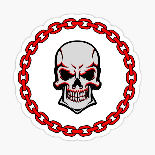 "Skull and Chain" Sticker by KingKongBrody | Redbubble