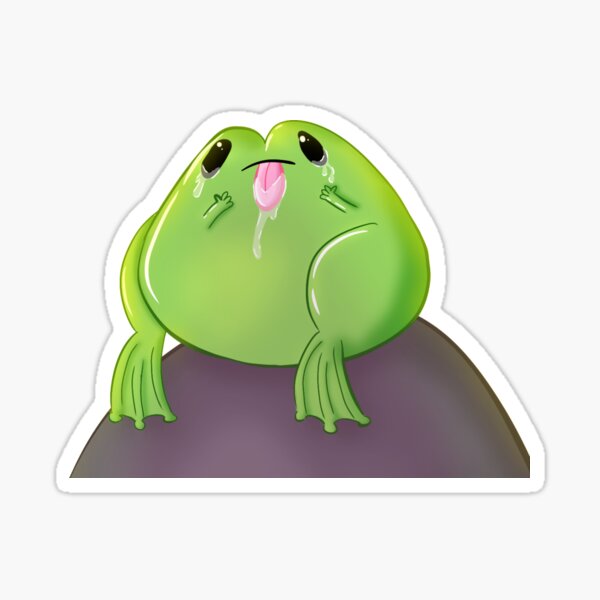 "Sad Frog" Sticker for Sale by EccentricTiffu | Redbubble