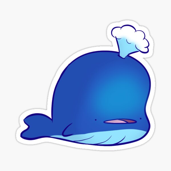 "Chibi Whale" Sticker by EccentricTiffu | Redbubble