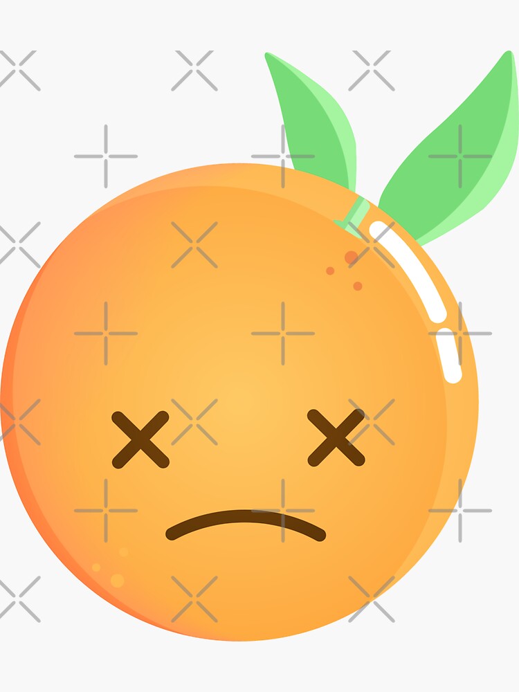 "Sick Orange , Cute Fruit" Sticker for Sale by KawaiSticker | Redbubble