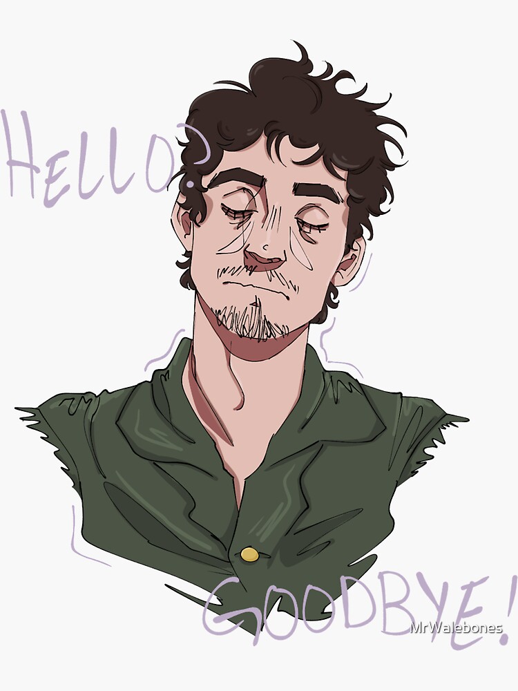 "Klaus Hargreaves ,Hello? Goodbye!," Sticker by MrWalebones | Redbubble