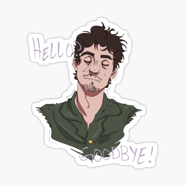 "Klaus Hargreaves ,Hello? Goodbye!," Sticker by MrWalebones | Redbubble