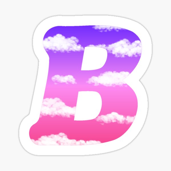 "Letter B Cloud" Sticker by ziqing | Redbubble
