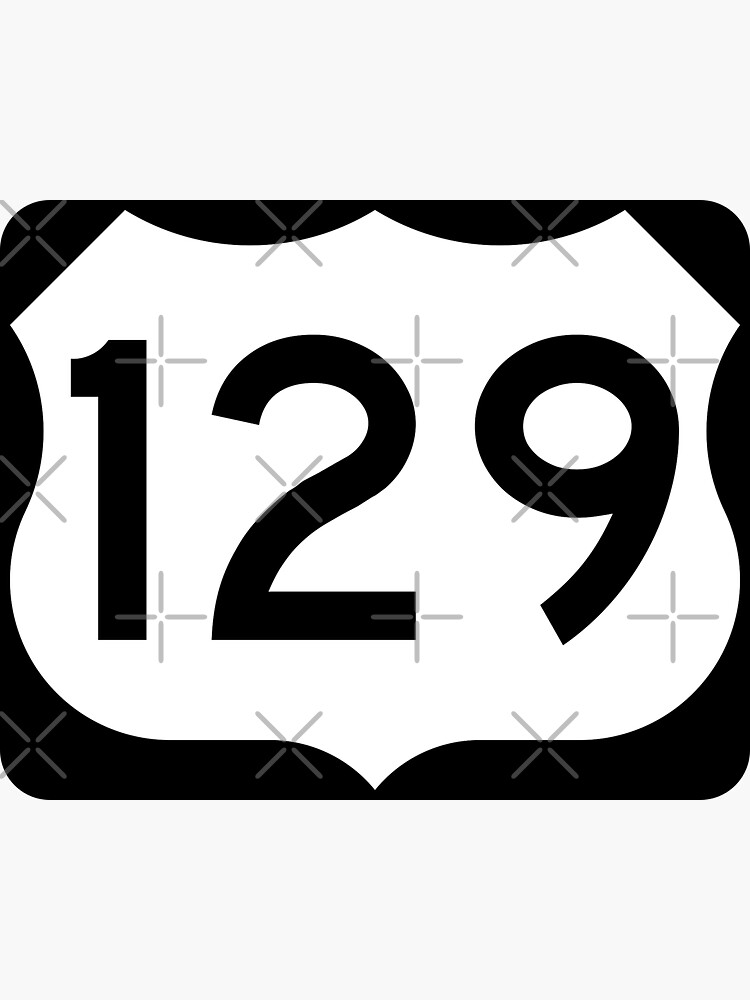 "Route 129 Georgia" Sticker for Sale by MadEDesigns | Redbubble
