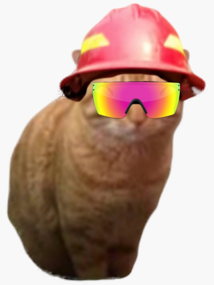 "Wildland Firefighter Cat" Sticker for Sale by Catwithhardhat | Redbubble