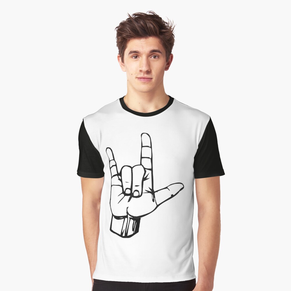 "Hand I Love You ILY Sign Language Symbol Gesture" Art Print for Sale ...