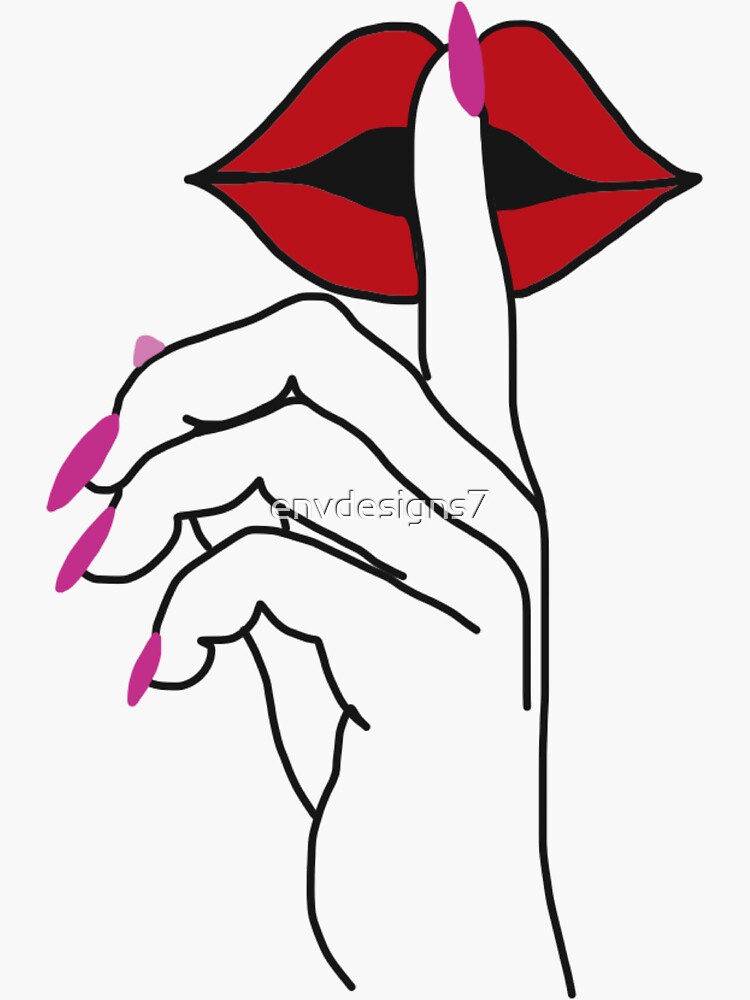 "Shhh" Sticker by envdesigns7 | Redbubble