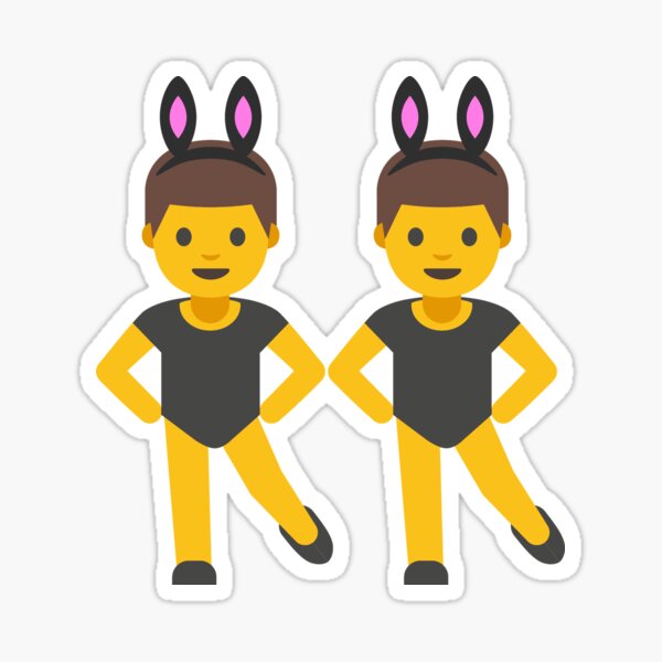 "Bunny Ears Emoji" Sticker by ORNOL | Redbubble