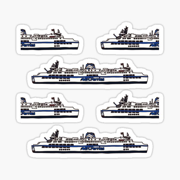 "BC Ferries" Sticker for Sale by lalashellsArt | Redbubble