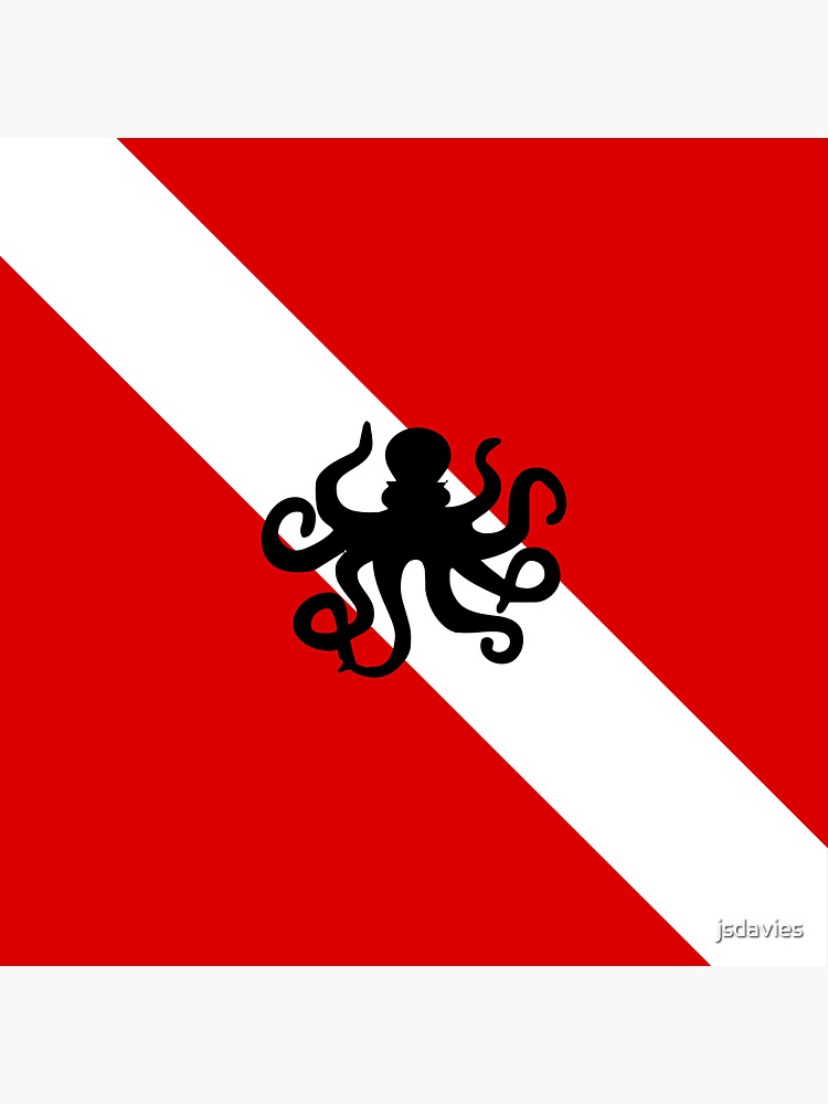 "Diving Flag Octopus" Sticker for Sale by MilitaryCandA | Redbubble