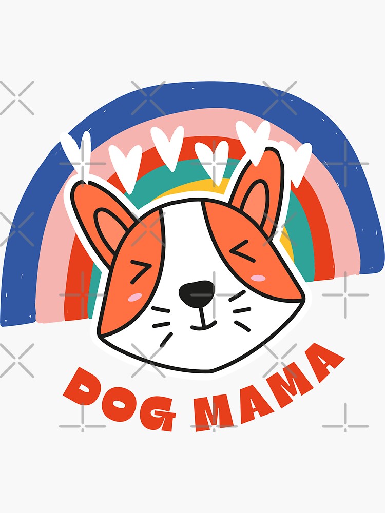 "Dog Mama " Sticker by sanarred | Redbubble