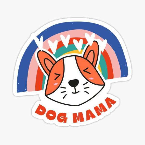 "Dog Mama " Sticker by sanarred | Redbubble