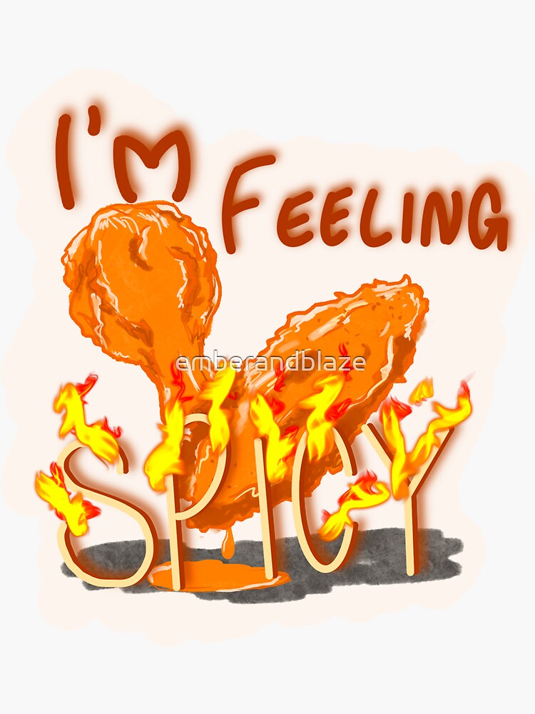 "Chicken Wing Chicken Wing" Sticker by emberandblaze | Redbubble
